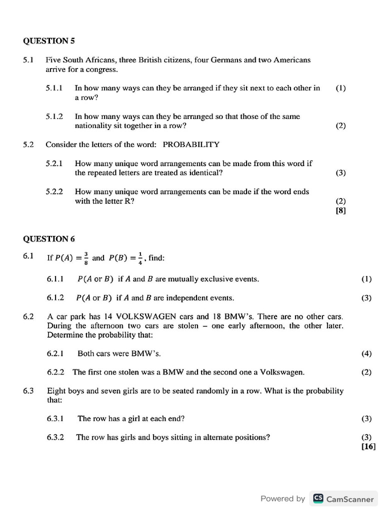 Probability Questions | PDF