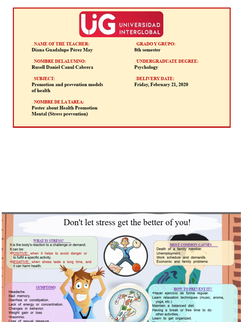 Stress Prevention Poster | PDF | Relaxation (Psychology) | Insomnia