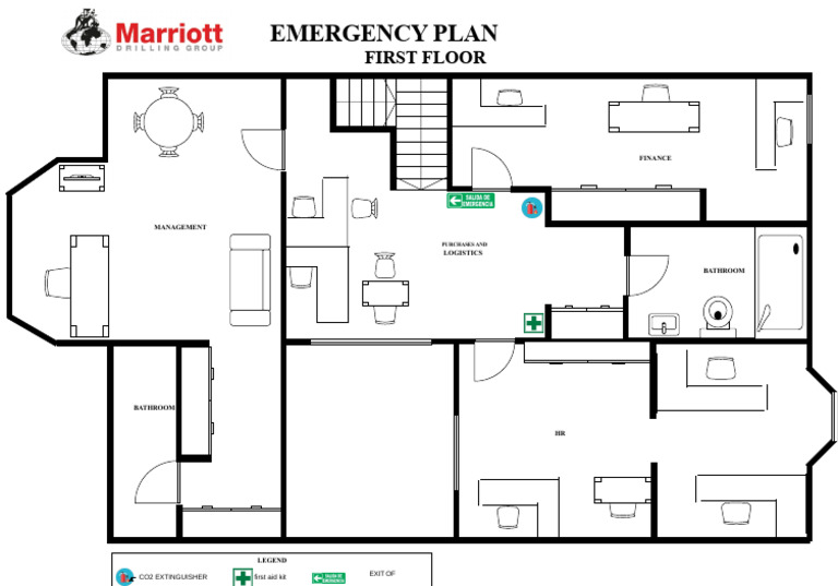 Emergency Plan for First Floor Layout | PDF