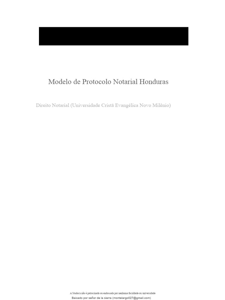 Protocolo Notarial em Honduras 2020 | PDF | Honduras | Estado