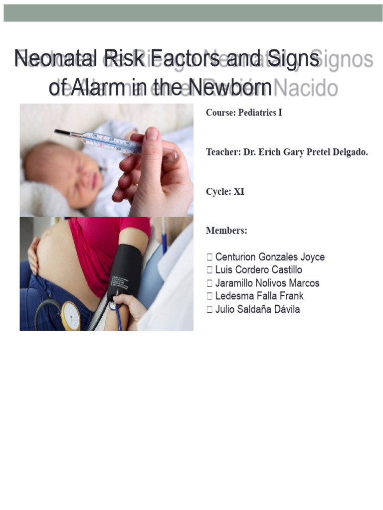 Neonatal Risk Factors and Alarm Signs | PDF | Preterm Birth | Prenatal ...