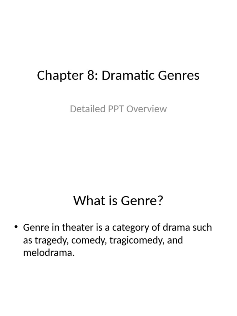 Understanding Dramatic Genres in Theater | PDF