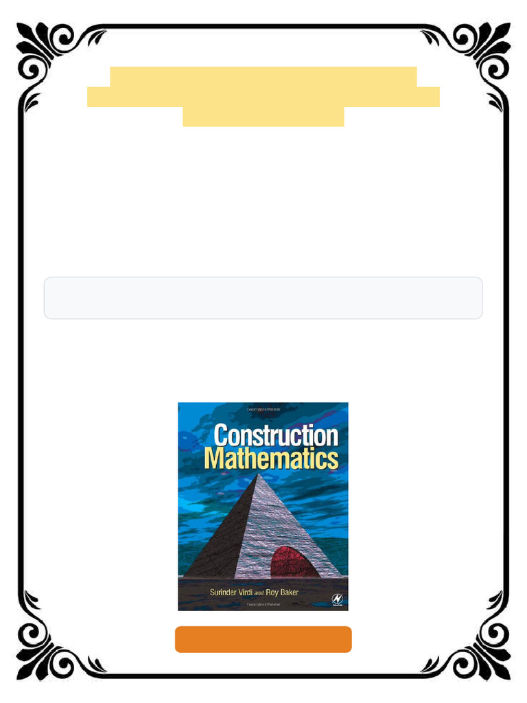 Construction Mathematics 1st Edition Surinder Virdi ebook full series ...