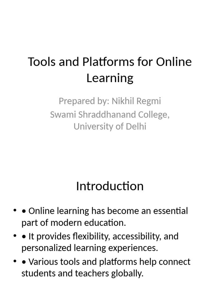 Essential Online Learning Tools Guide | PDF | Educational Technology ...