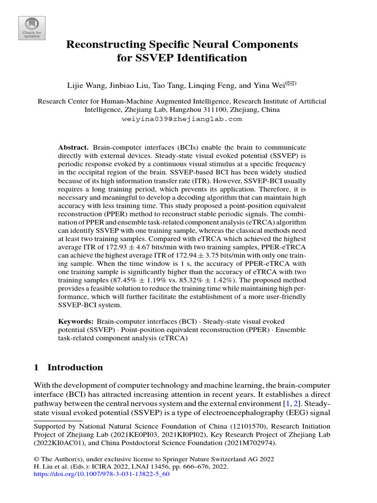 SSVEP Identification via PPER Method | PDF | Sampling (Signal ...