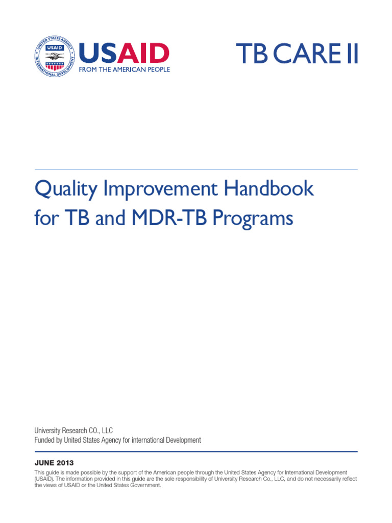 Quality Improvement for TB Programs | PDF | Tuberculosis | Health Sciences