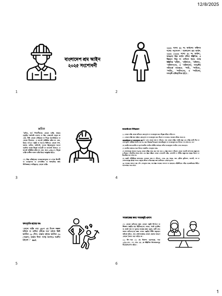 Slide - Labour Act 2006 (Amendment 2025) | PDF