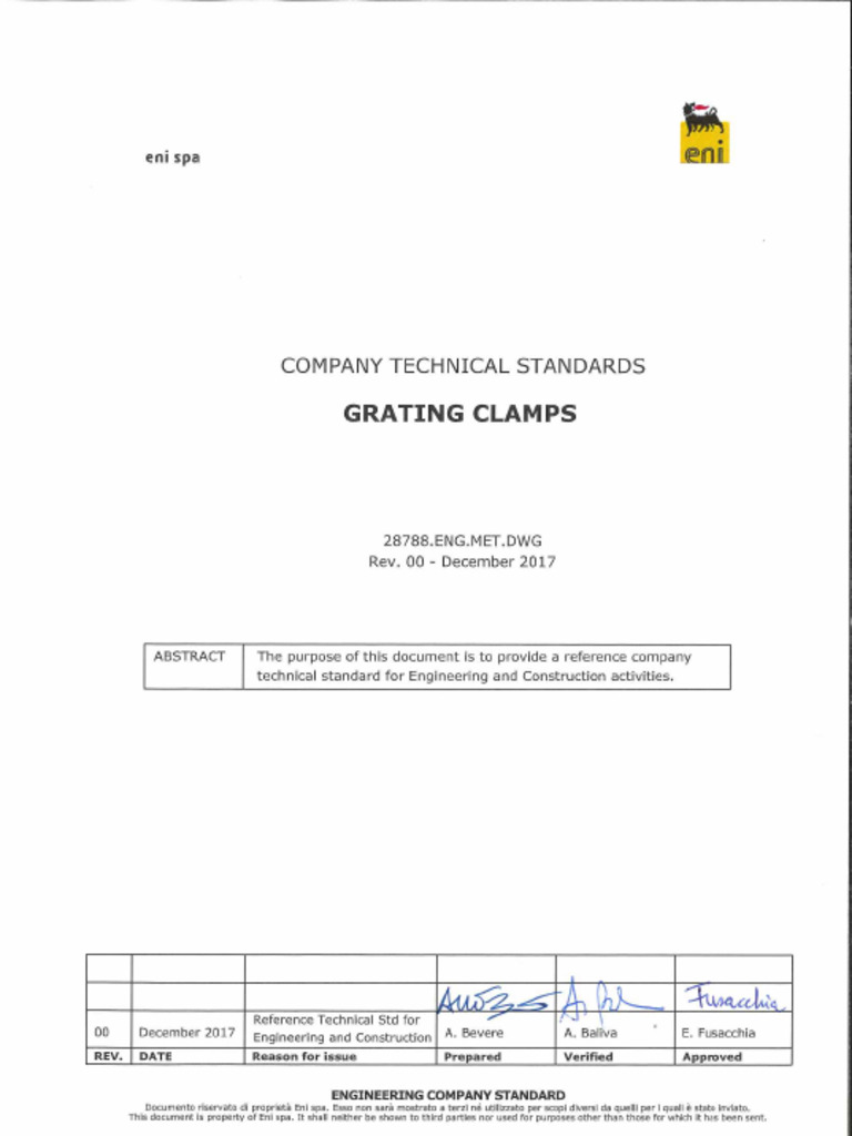 28788E00 - Grating Clamps | PDF
