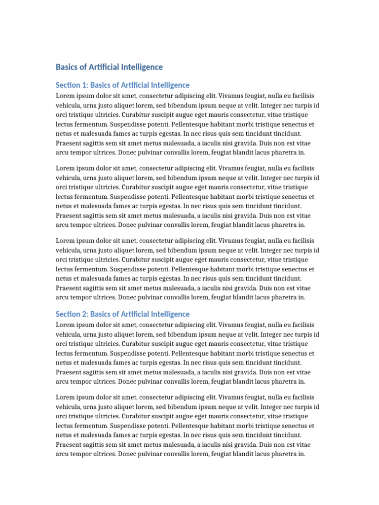 Basics of Artificial Intelligence | PDF