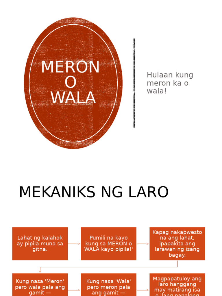 Meron o Wala | PDF