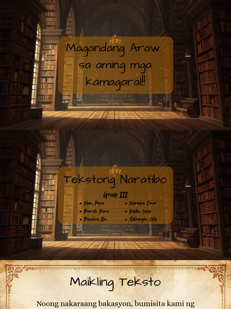 Pagbasa at Pagsuri: Naratibo | PDF