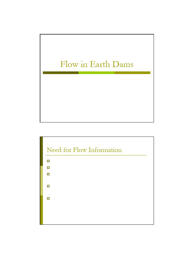 Seepage in Earth Dams | PDF | Civil Engineering | Applied And ...
