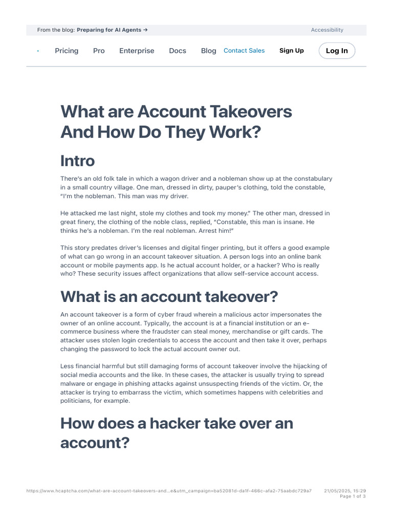 Understanding Account Takeovers Explained | PDF | Phishing | Computer ...
