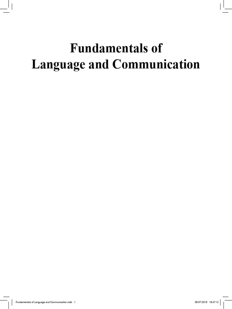 Language and Communication Essentials | PDF | English Language ...