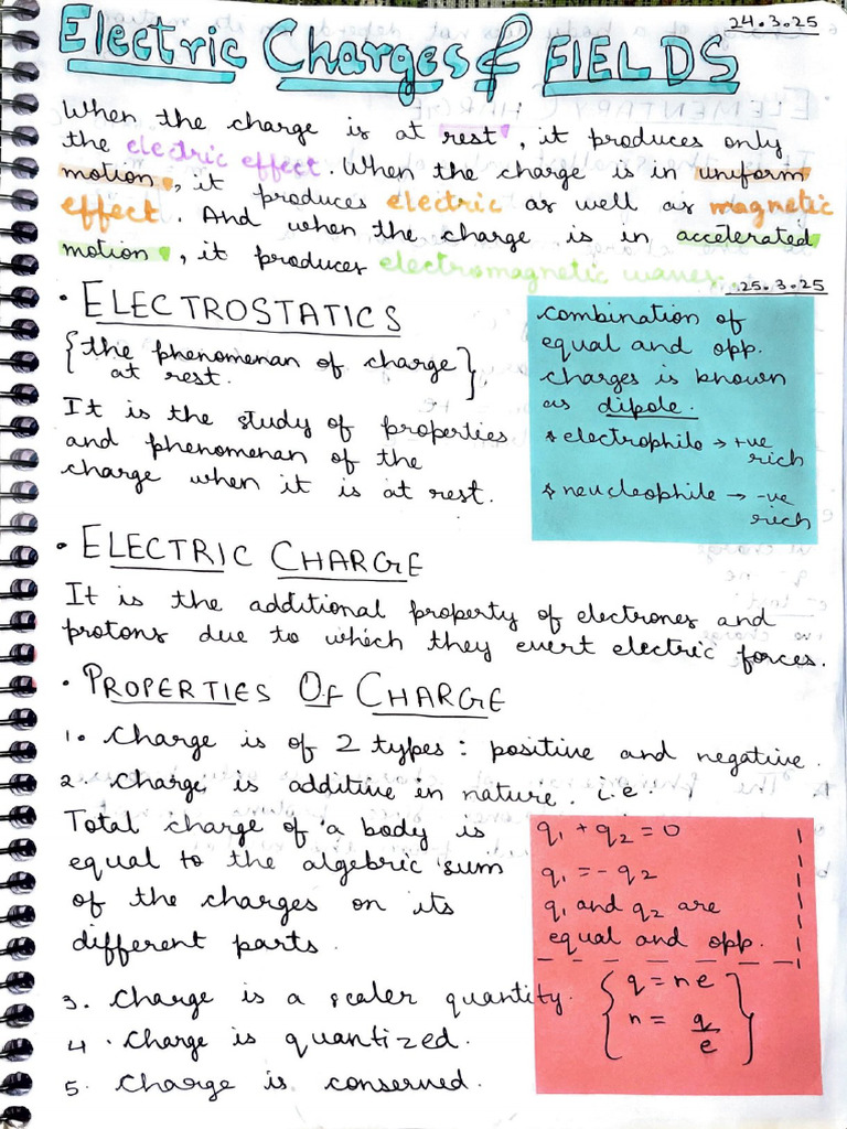electric charges and field | PDF