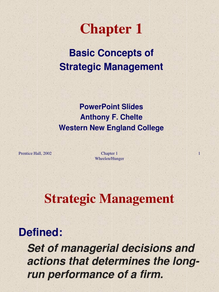 Ch01 Concepts of Strategic MGT and Bus Policy | PDF