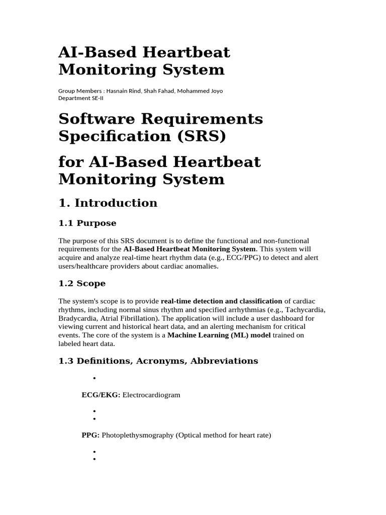SRS of Software Engineering Project For Finals | PDF ...