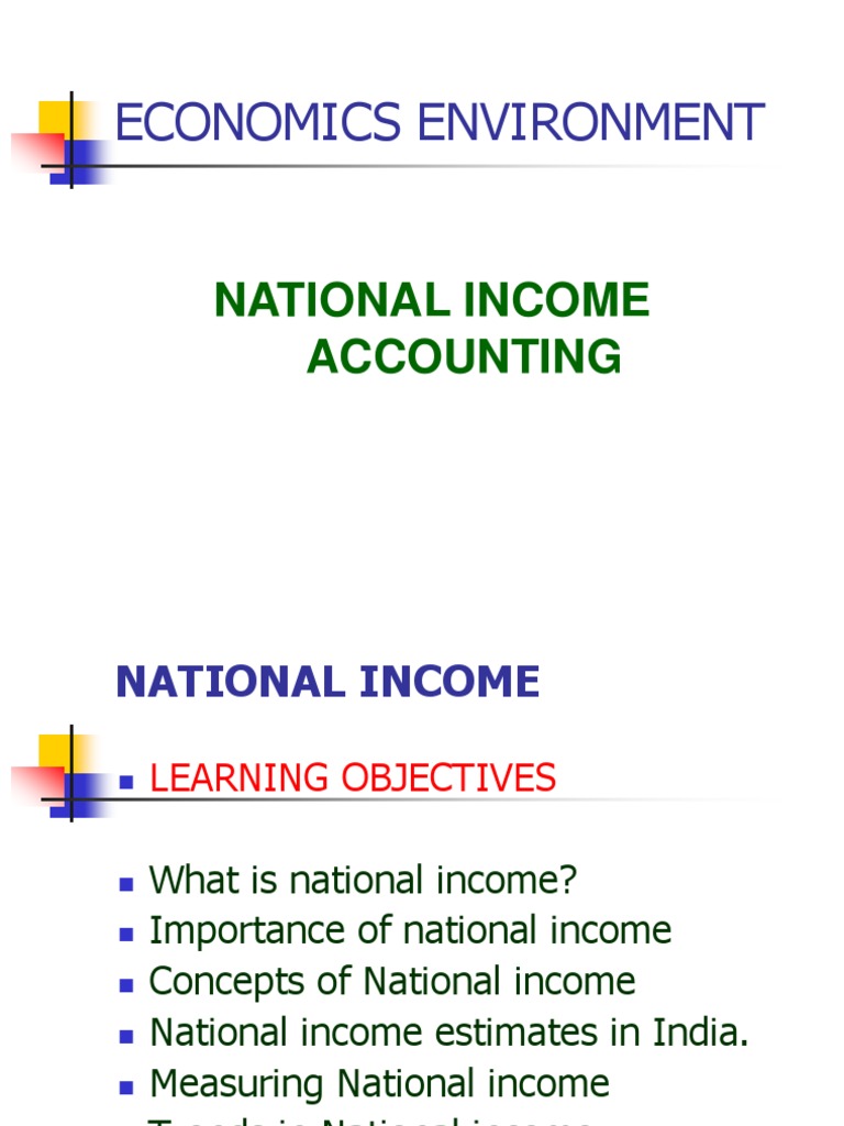 Importance and Measurement of National Income | PDF | Measures Of ...