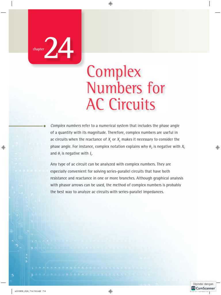 Chapter 24 Complex Numbers For AC Circuit Muhammad Sepdwi Hafiz | PDF ...