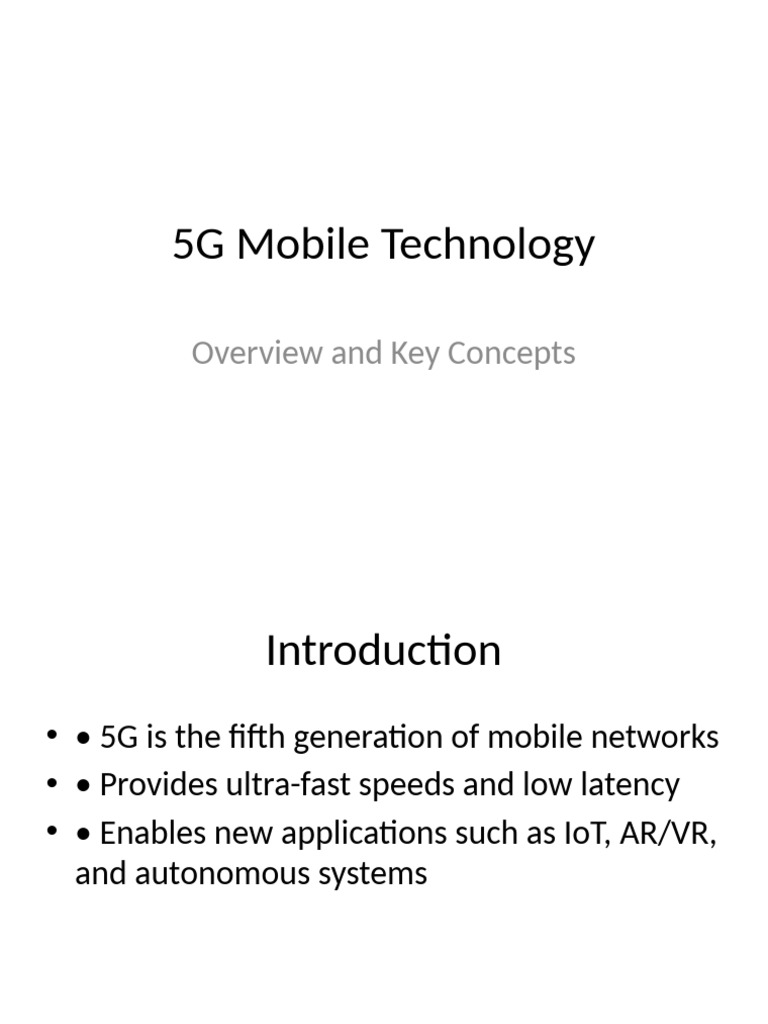 Understanding 5G Technology and Applications | PDF