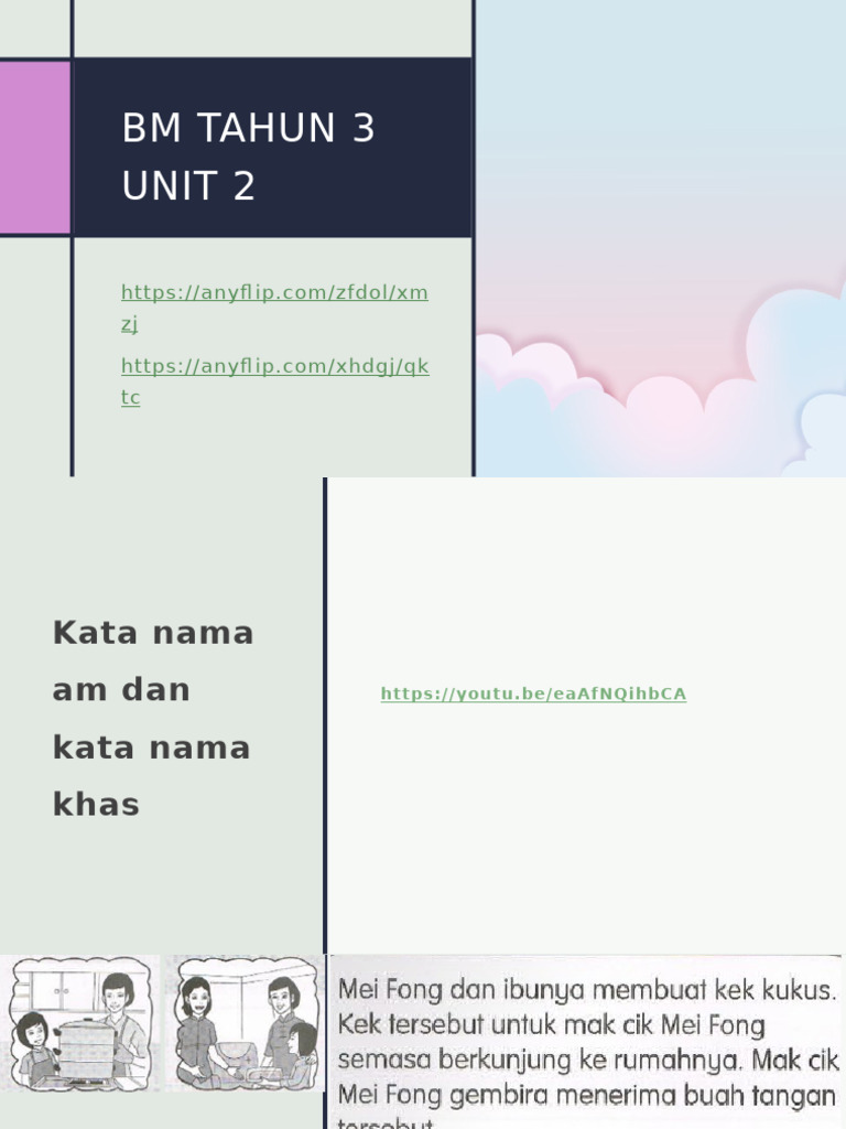 Bm Tahun 3 Unit 2 Part 1 | PDF