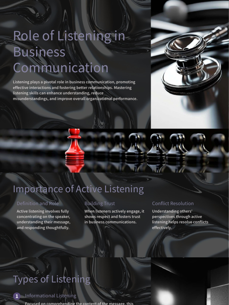 Role of Listening in Business | PDF | Business | Social Psychology