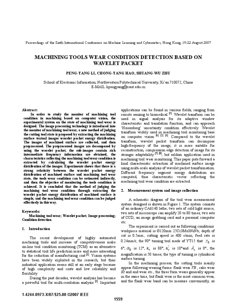 Wavelet in Image Processing | PDF | Wavelet | Machining