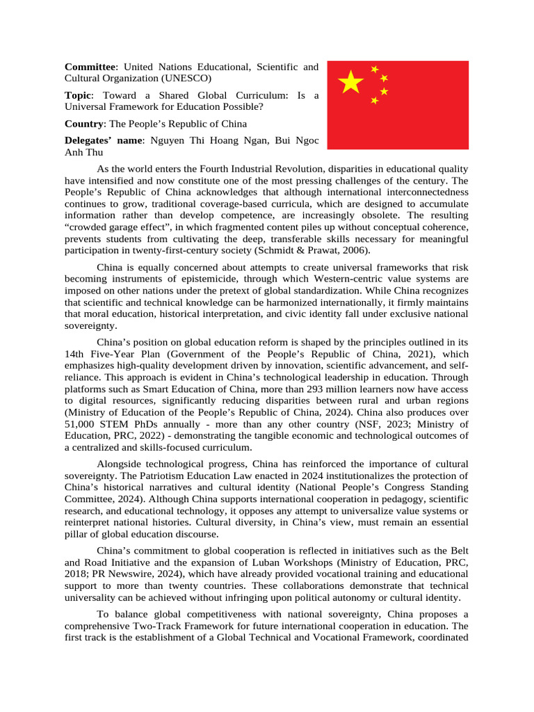 China's Vision for Global Education Reform | PDF | China | World Politics