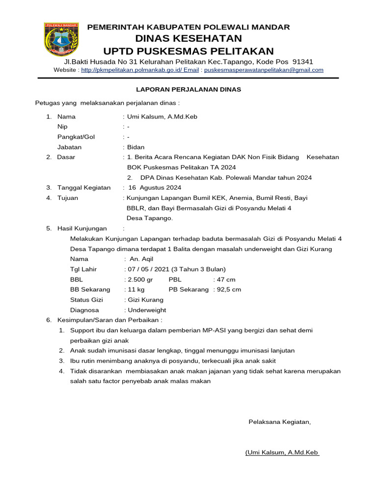 Lpd Tapango Bumil Kek Agst | PDF