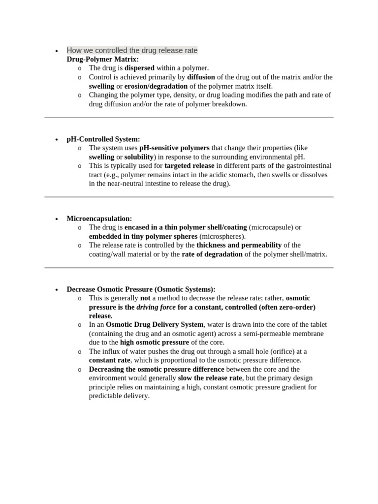 How We Controlled The Drug Release Rate | PDF