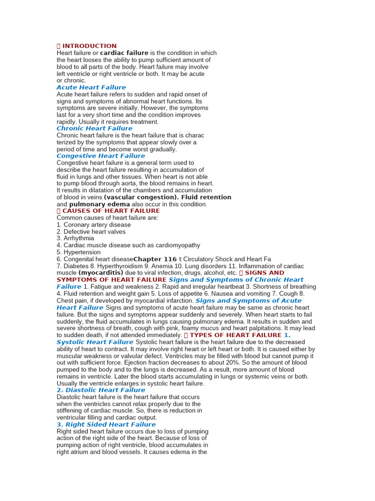 Understanding Heart Failure Types & Causes | PDF | Heart Failure | Heart