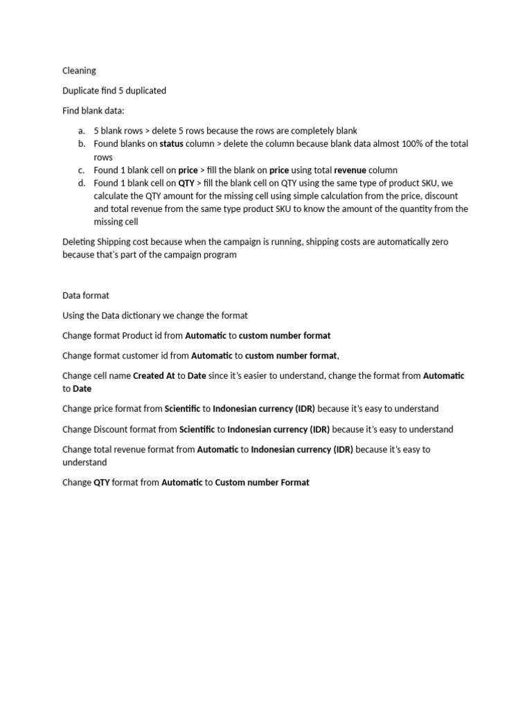 Step by Step Cleaning Data | PDF