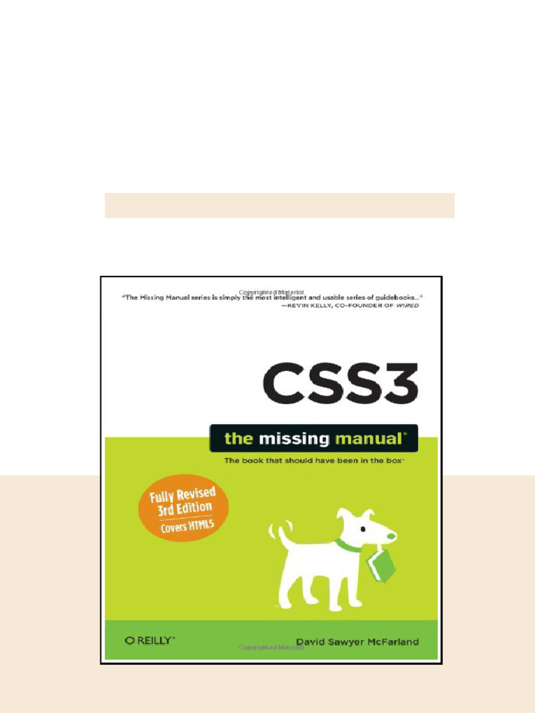 Css3 The Missing Manual 3 Revised David Sawyer Mcfarland sample | PDF | Html | Xhtml