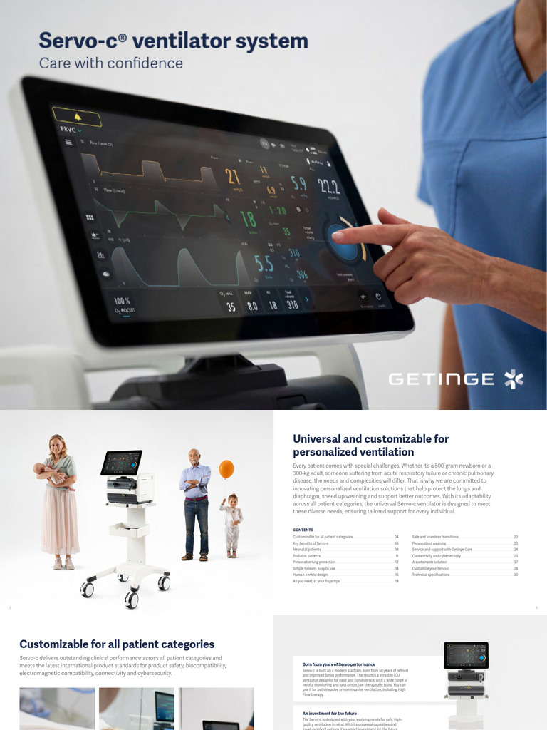 Universal Servo-c Ventilator Overview | PDF | Intensive Care Medicine