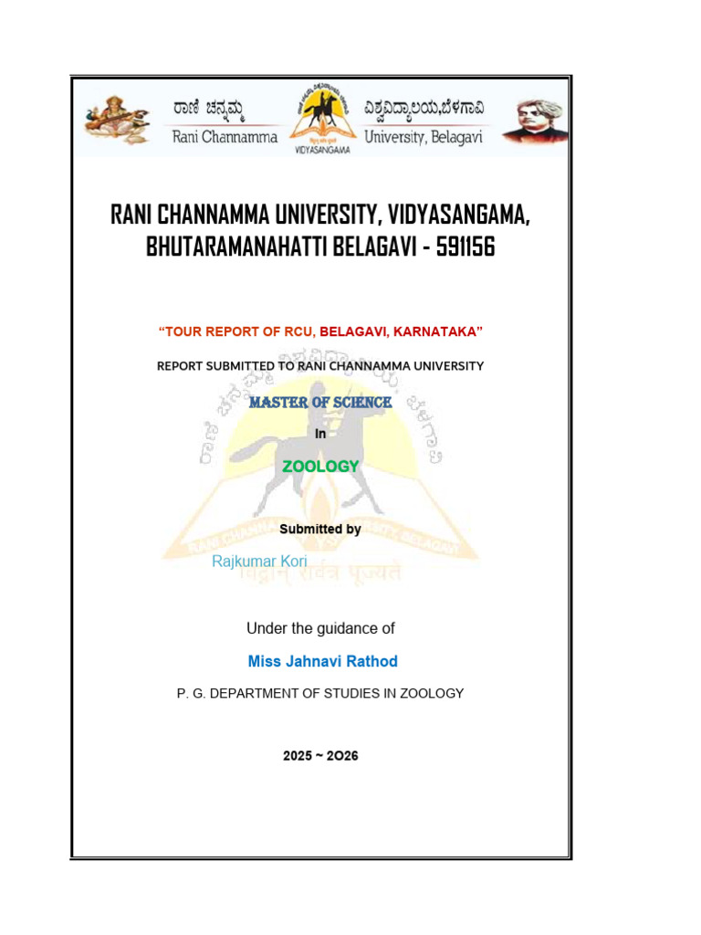 Tour Report Cover Page and Certificate | PDF