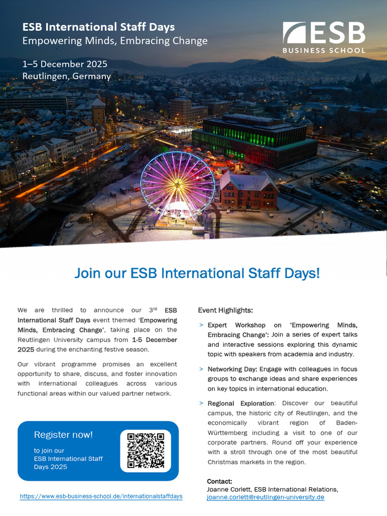International Staff Days Dec 2025 Flyer 1 | PDF