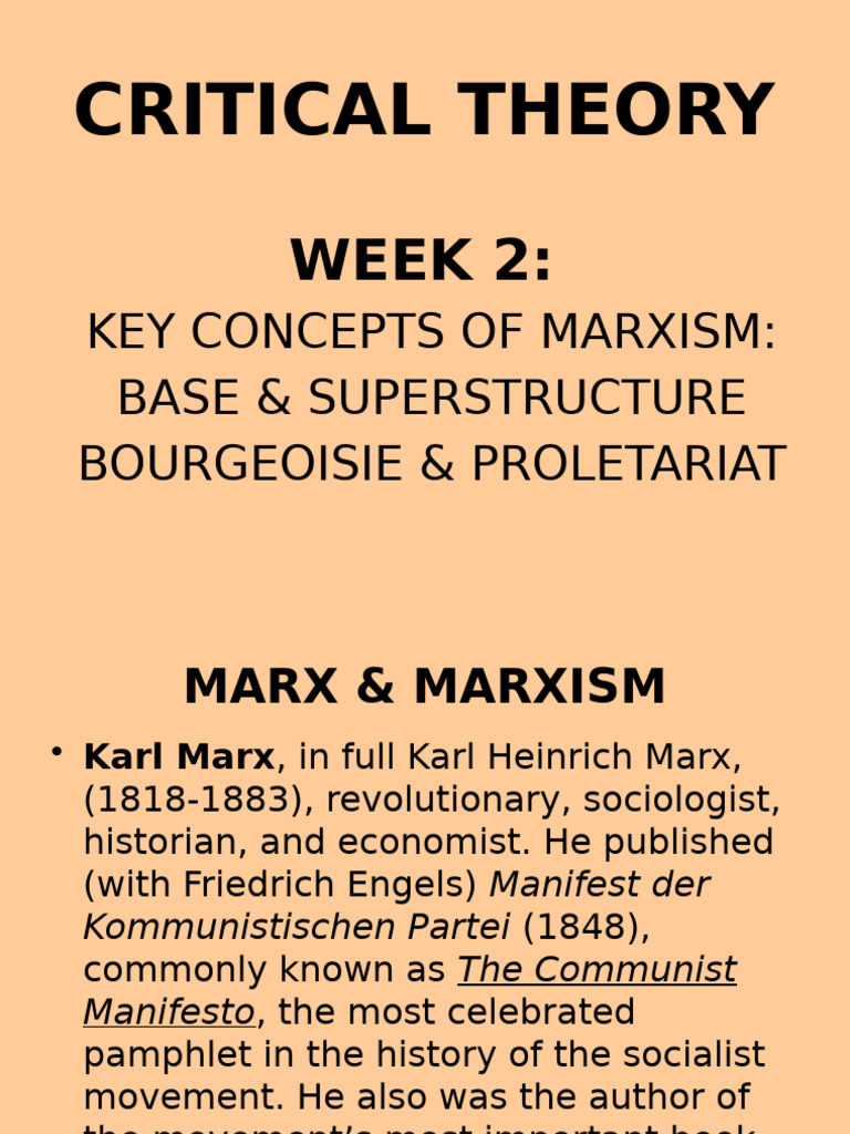 Key Concepts of Marxism Explained | PDF | Marxism | Bourgeoisie