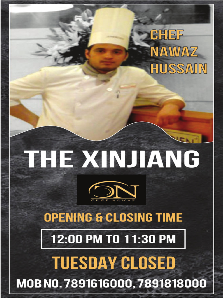 The Xinjiang Menu Cards PDF | PDF