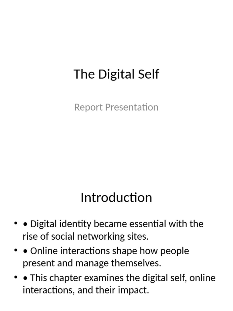 Digital Self Presentation | PDF