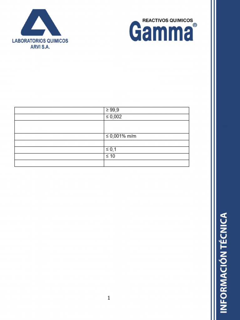 Alcohol Isopropílico Puro: Especificaciones y Usos | PDF