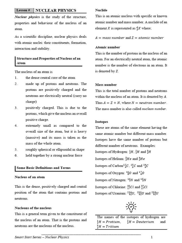 Nuclear Physics: Nucleus & Binding Energy | PDF | Radioactive Decay | Atoms