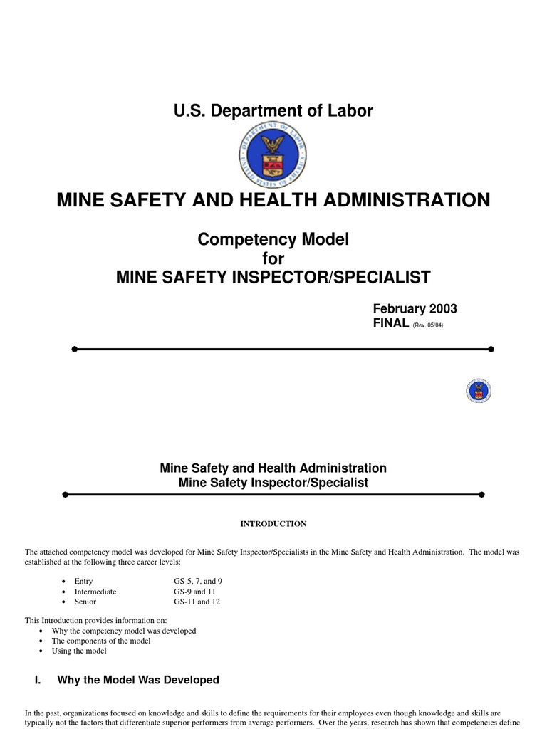 Inspector Competency Model | PDF | Competence (Human Resources) | Expert