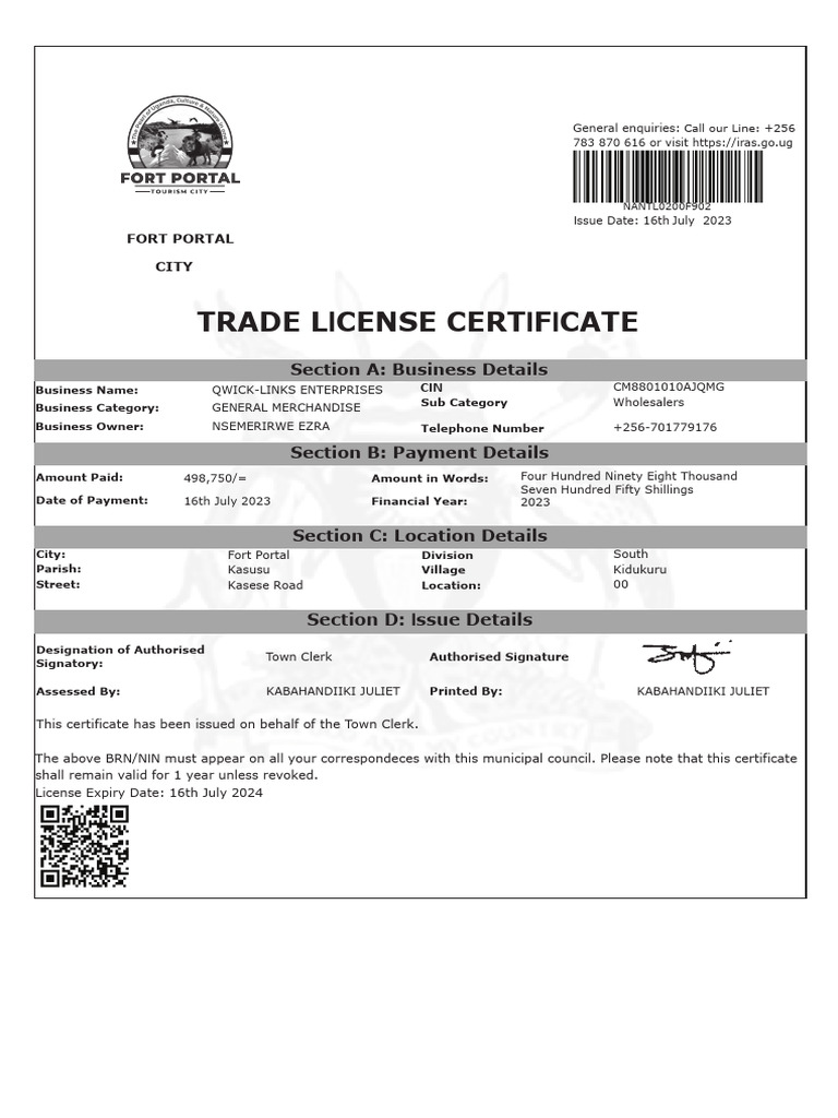 Fort Portal Trade | PDF