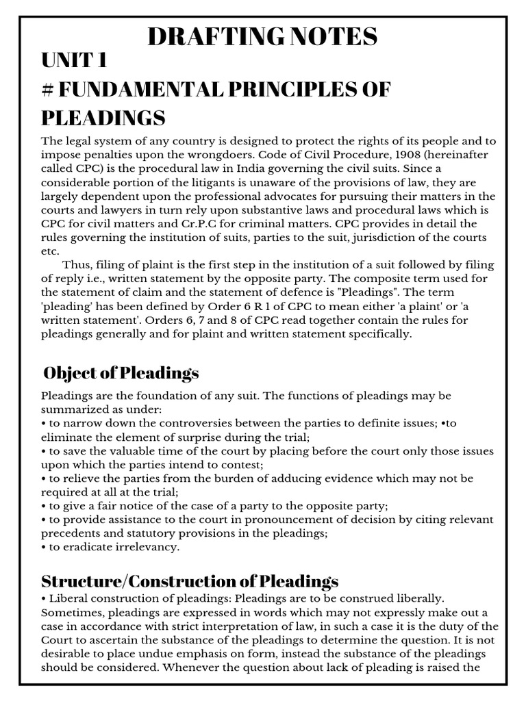 Drafting Notes | PDF