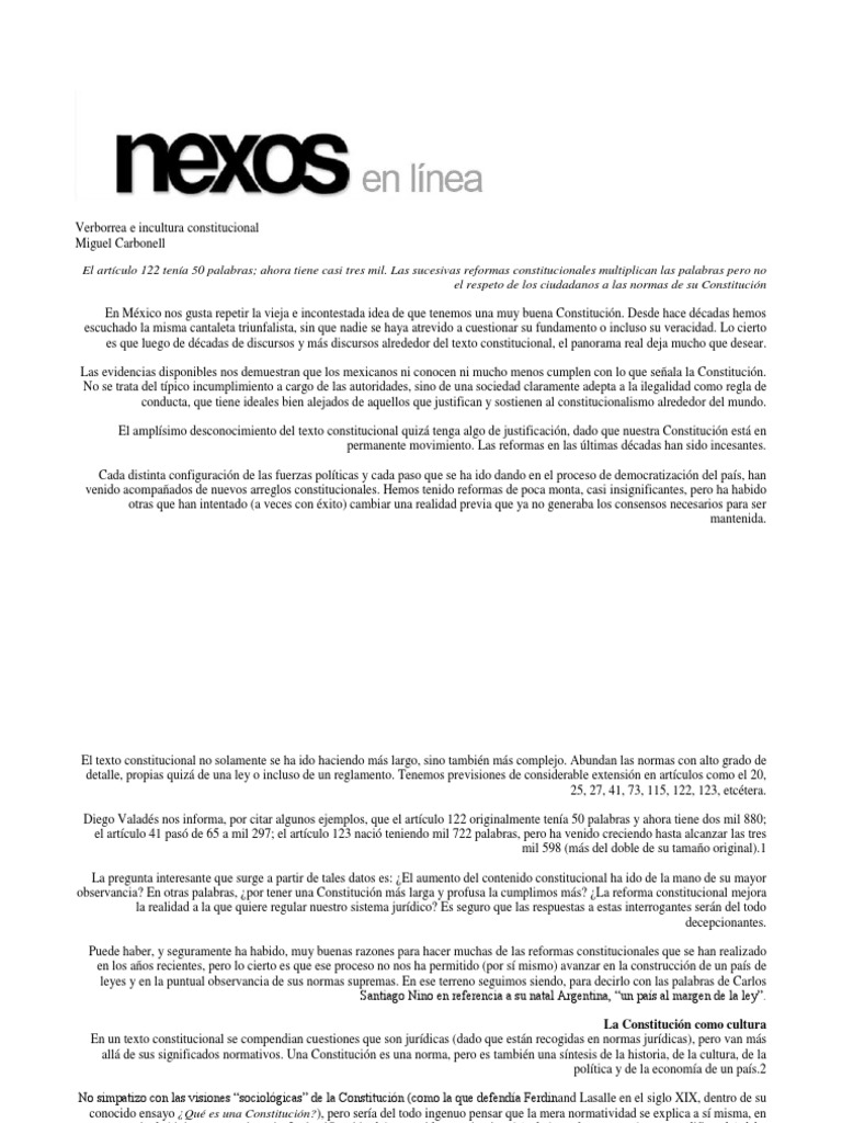 Verborrea e Incultura Constitucional | PDF | Autoritarismo | Democracia