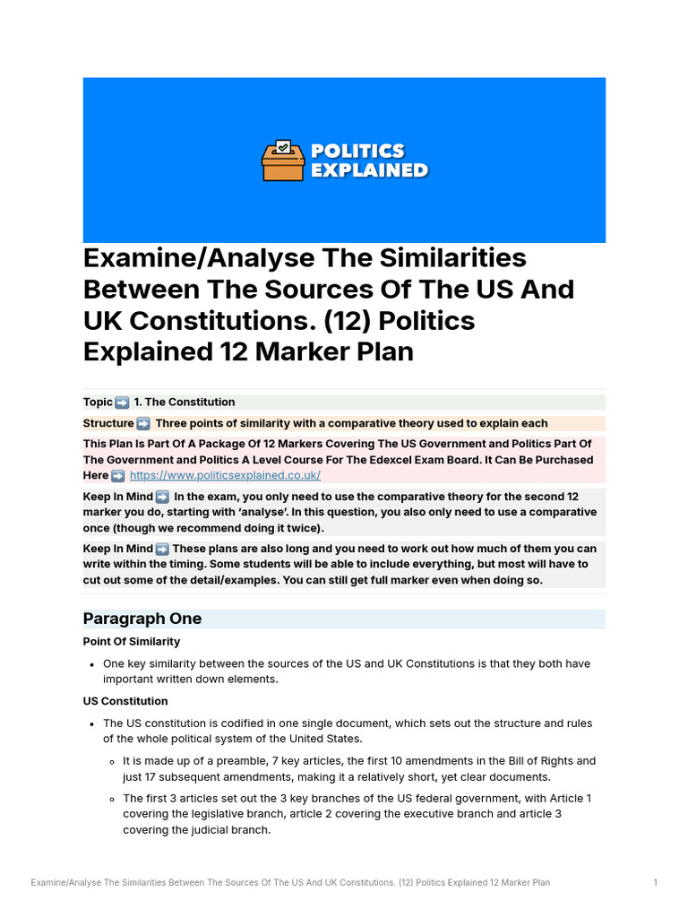 Examine-Analyse The Similarities Between The Sources Of The US And UK ...