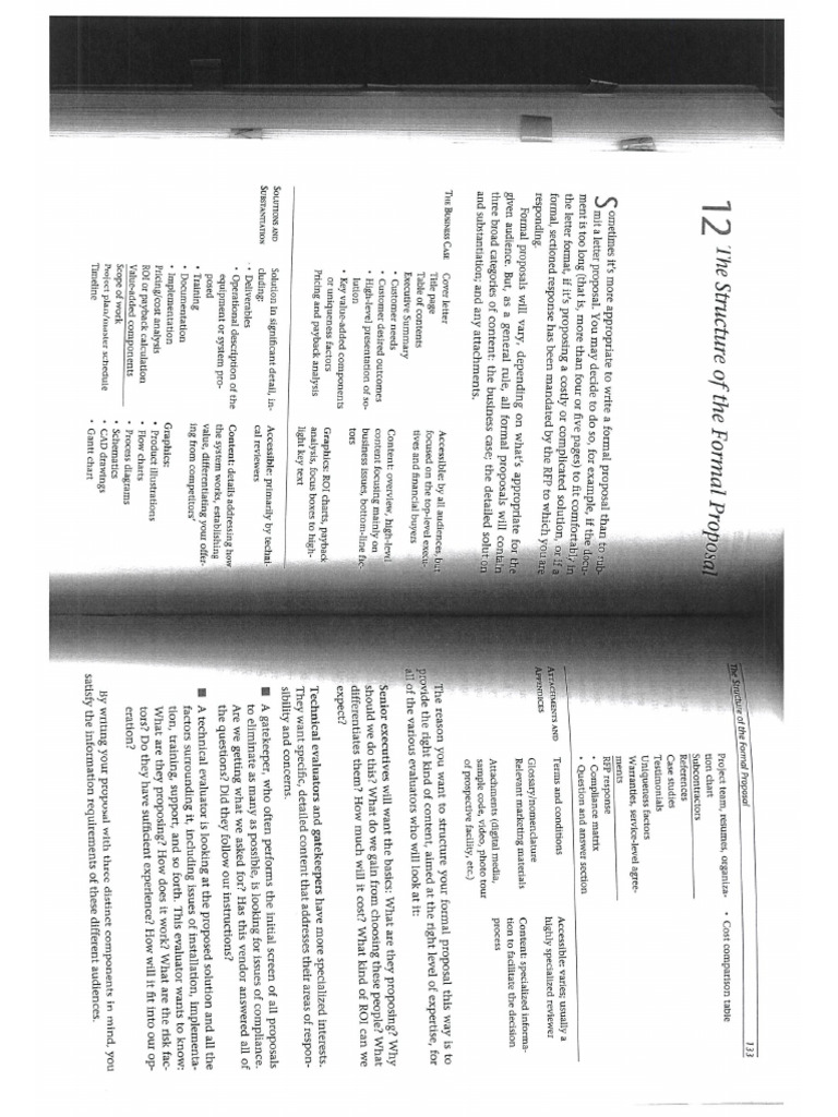Ch 12 the Structure of the Formal Proposal 2 | PDF