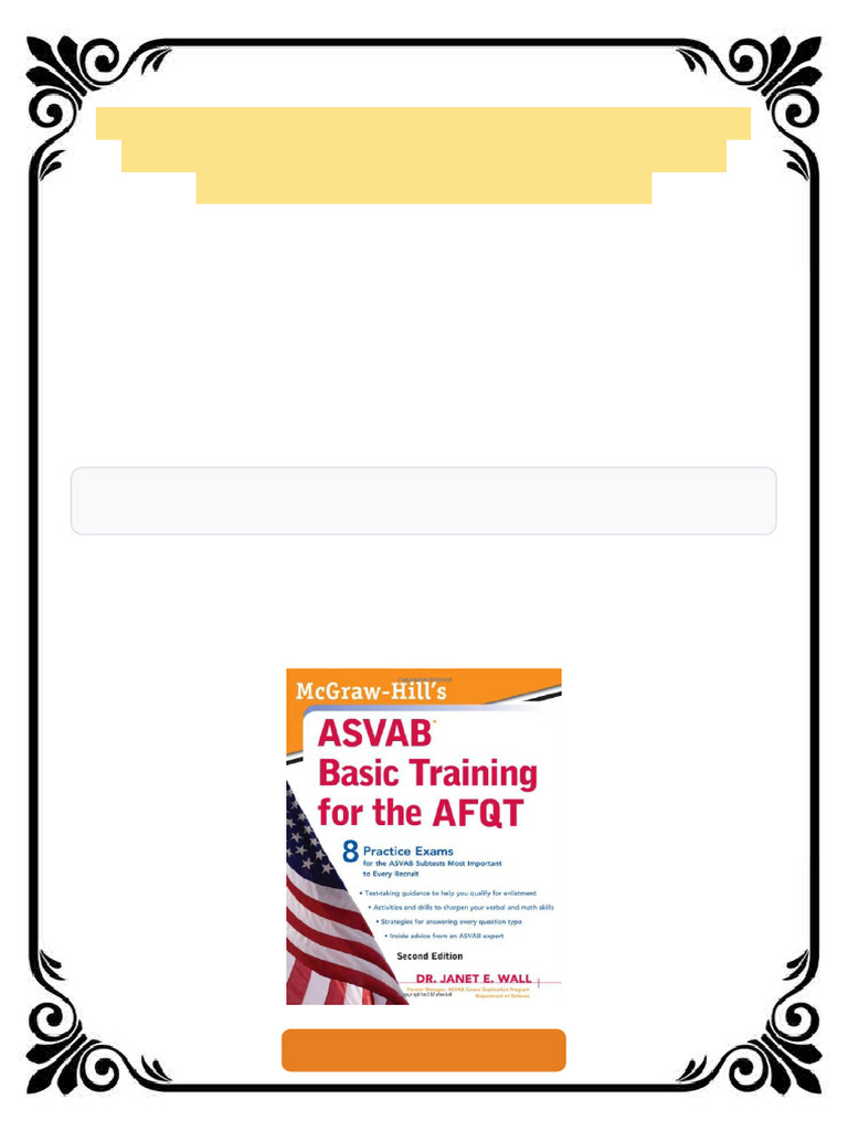McGraw Hill s ASVAB Basic Training for the AFQT Second Edition Dr ...