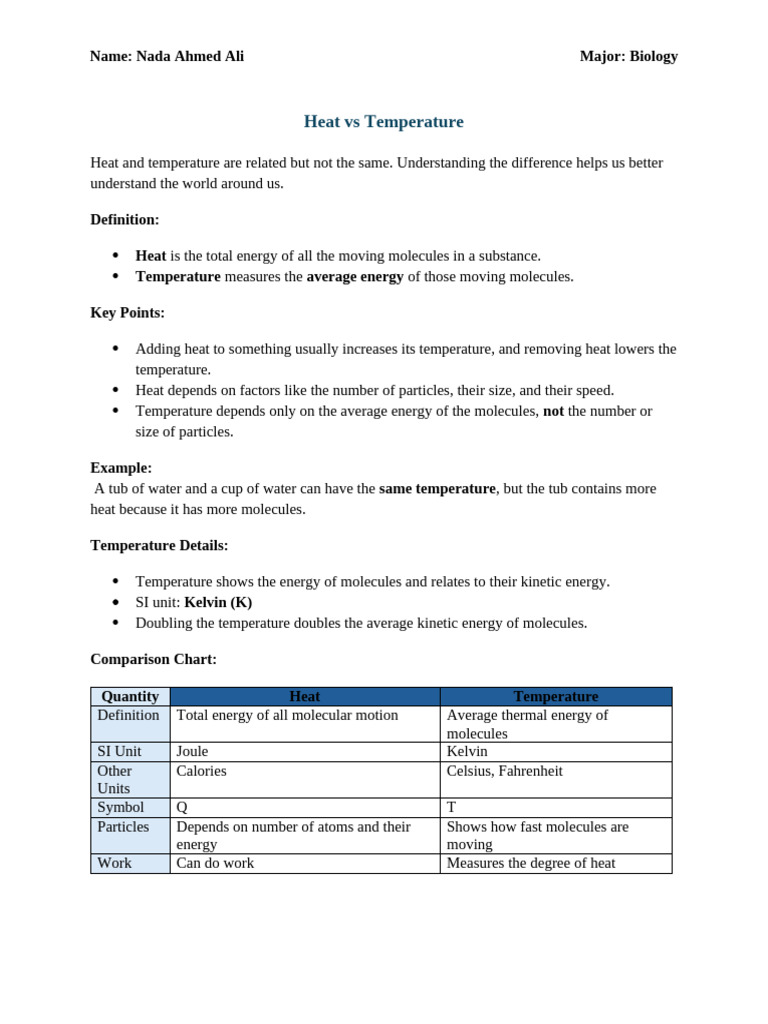 Heat Vs Temperature | PDF