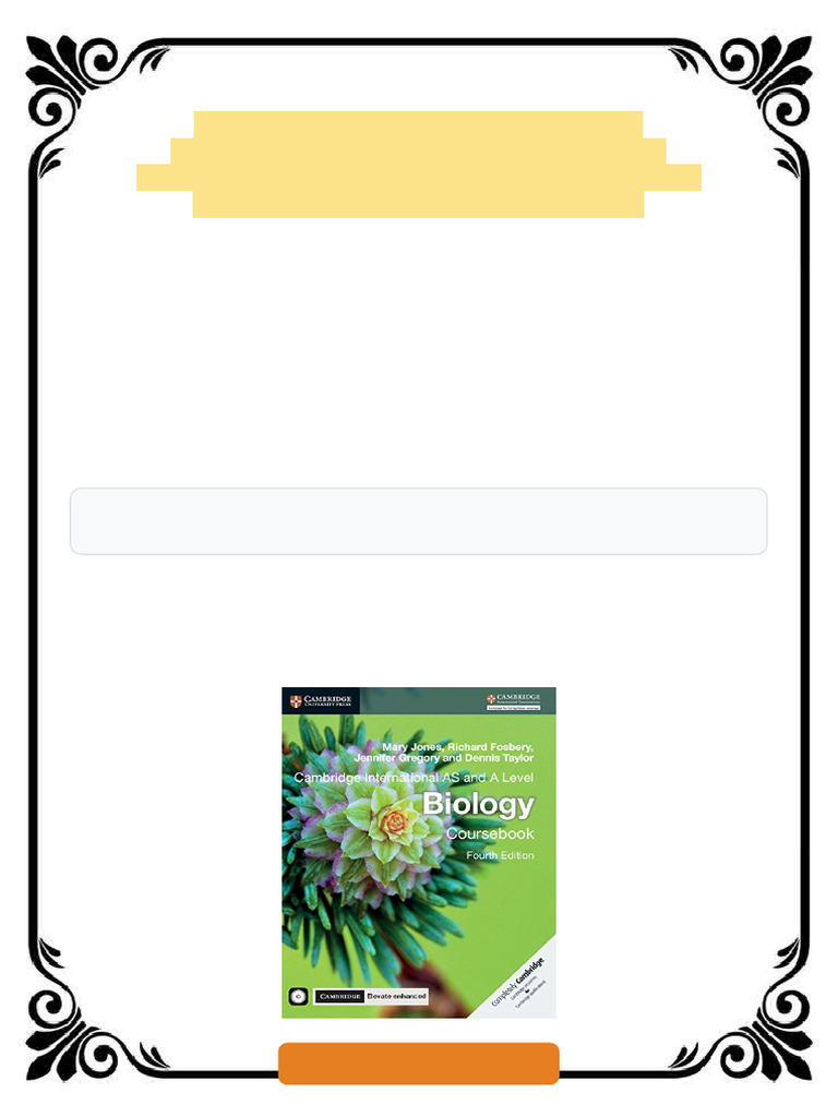 Cambridge International AS and A Level Biology Coursebook With CD ROM ...